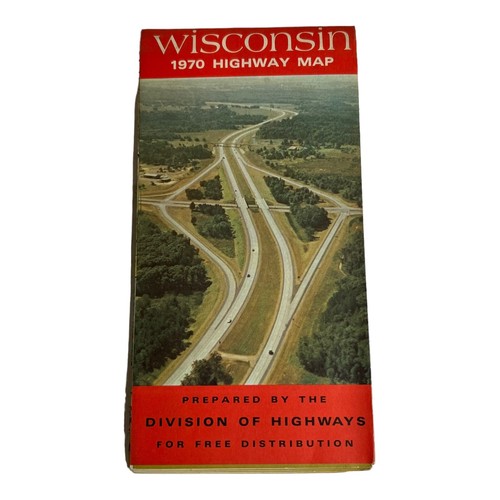 Vintage Wisconsin 1970 Highway Map Brochure Divison Of Highways ...
