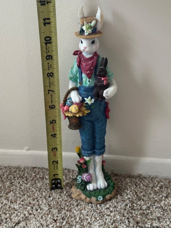 Lenox Gardening Easter Bunny 2001 Sculpture Hand Painted Porcelain ...