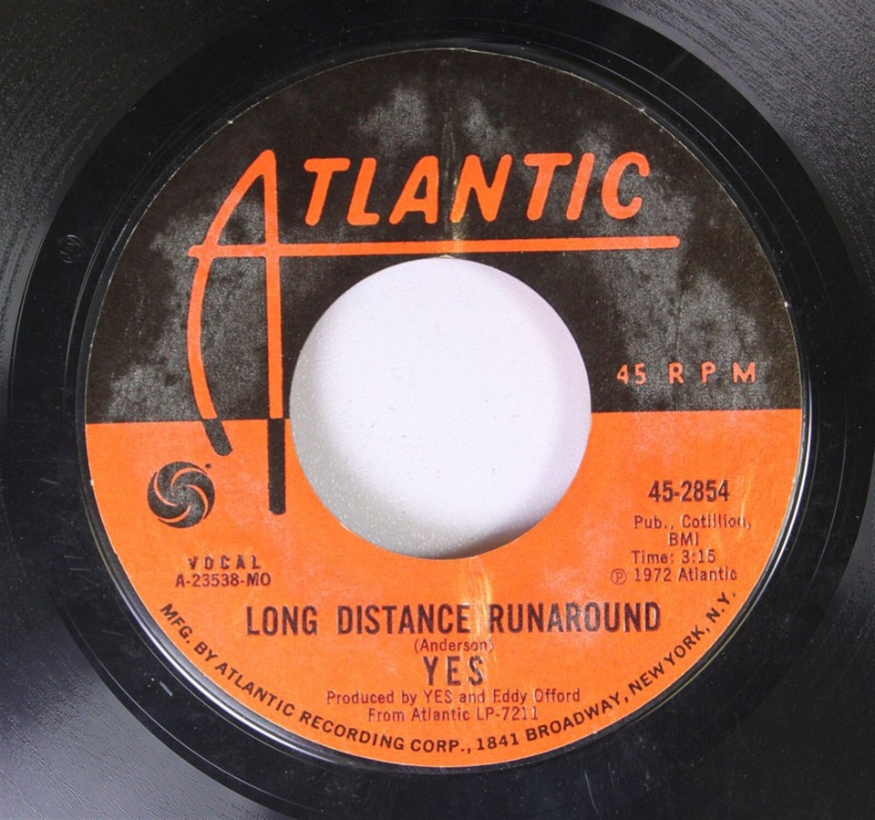 Rock 45 YES - ROUNDABOUT / LONG DISTANCE ROUNDABOUT on ATLANTIC | eBay