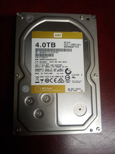 Western Digital WD Gold 4TB 128MB cache SATA Hard Drive 3.5inch ...