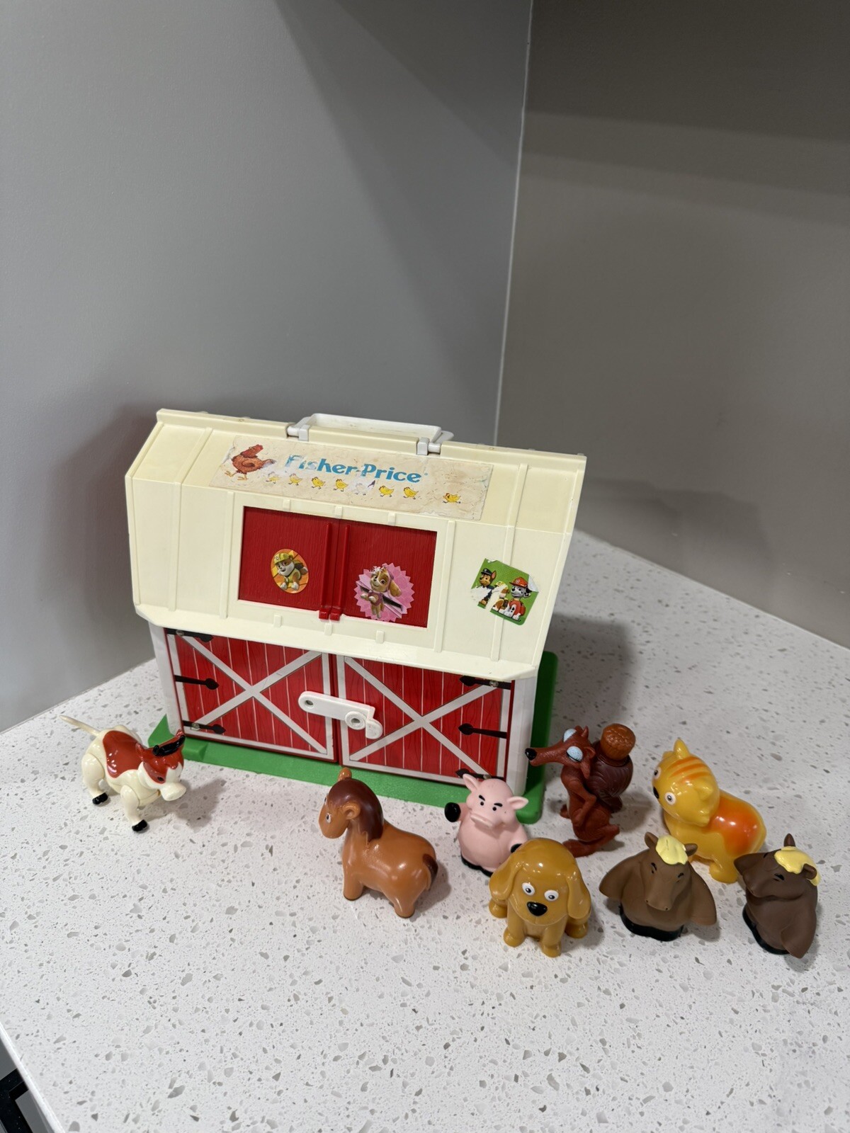 Fisher Price Little People Family Farm Barn/solo/animals/ Fence 915 ...