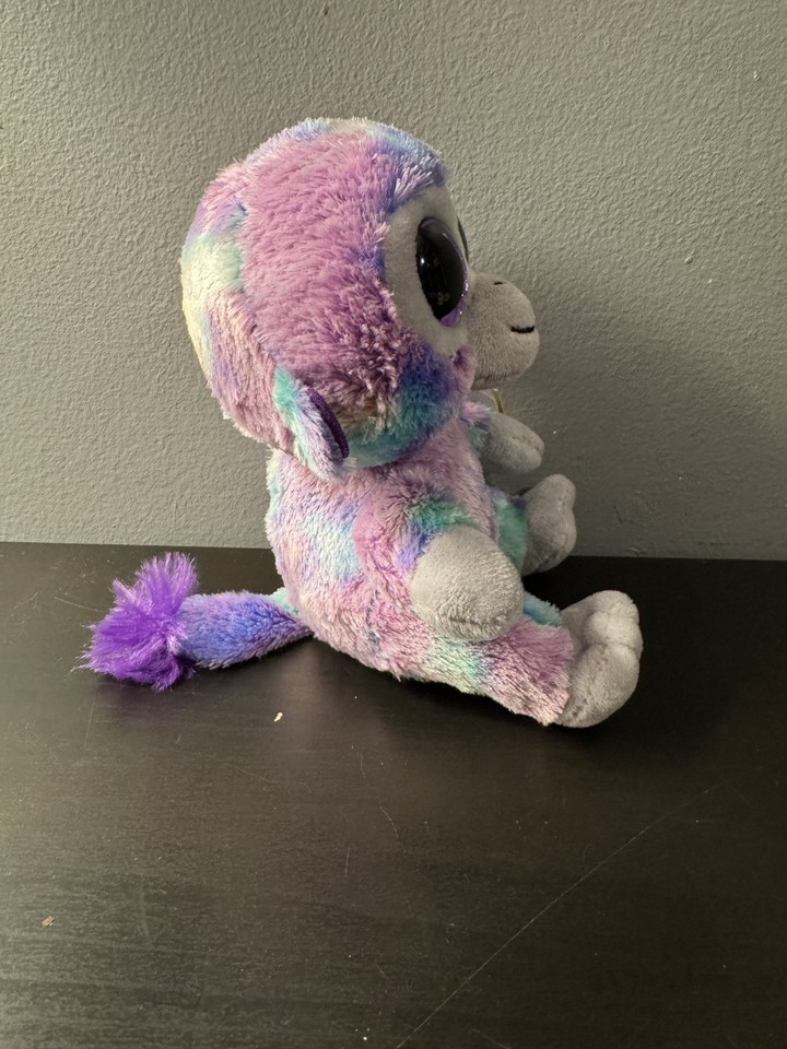 CT* Ty Beanie Boos ZURI the Monkey (Foil Ears) 6" MWCT Plush Stuffed ...
