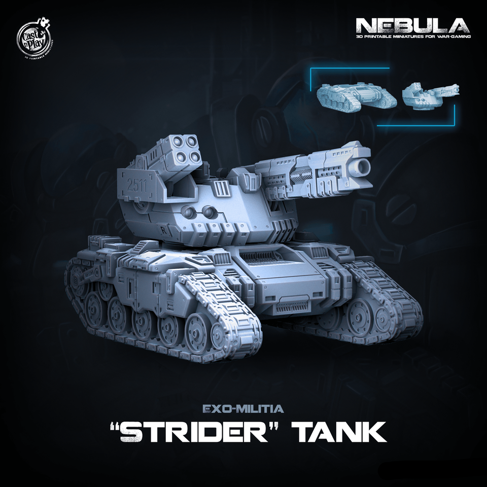 3D Printed Cast n Play Strider Tank Nebula Origins 28mm 32mm D&D | eBay