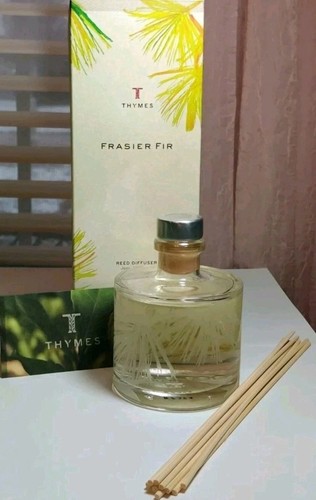 Thymes FRASIER FIR bamboo reed diffuser 6.5oz, NEW Sandlewood Cedarwood ...