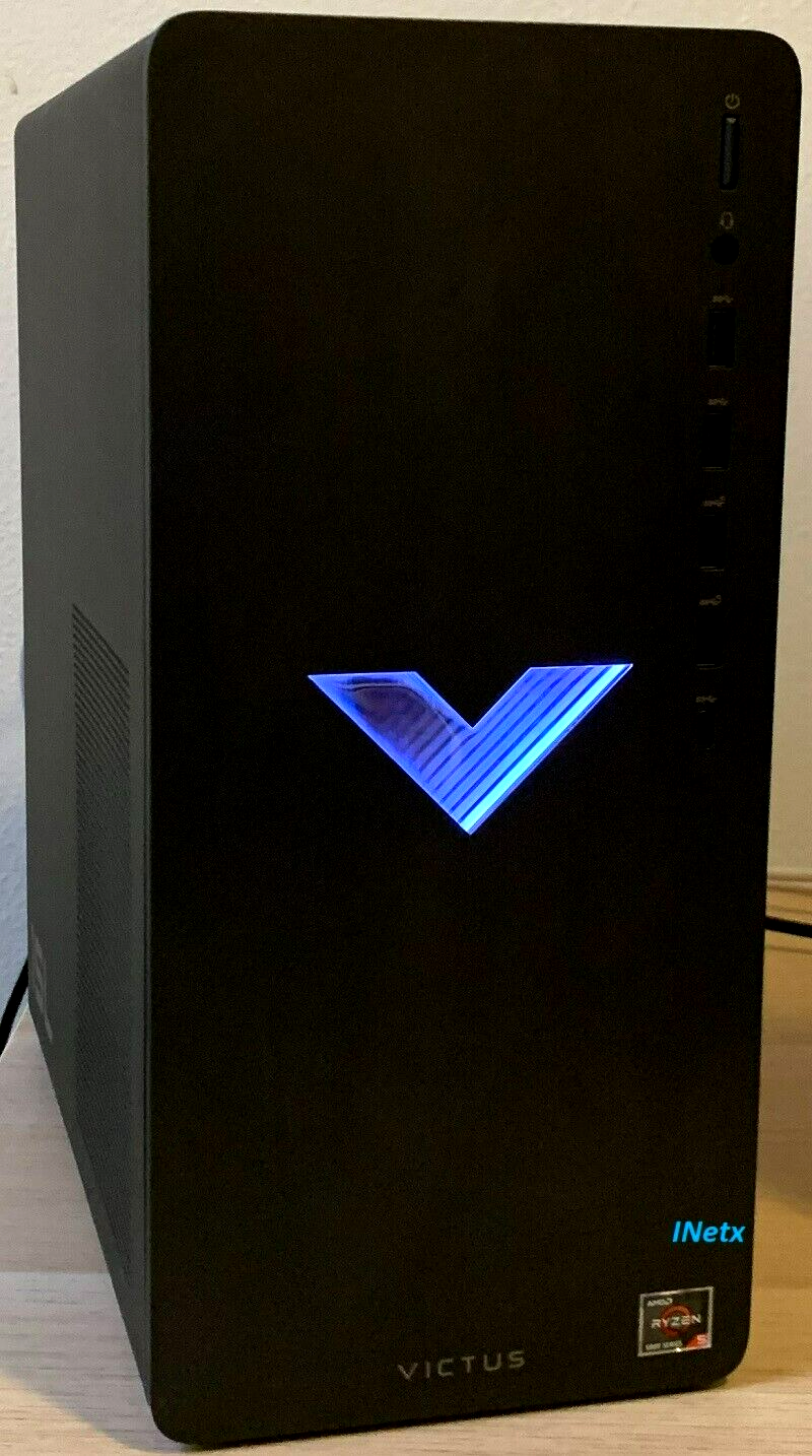HP Victus 15L Gaming Desktop AMD Ryzen 5 5600G Radeon RX 6400 512GB SSD ...