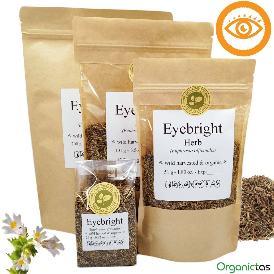 Organic Eyebright Herb Tea Euphrasia Officinalis Dried Cut Loose Herbal ...