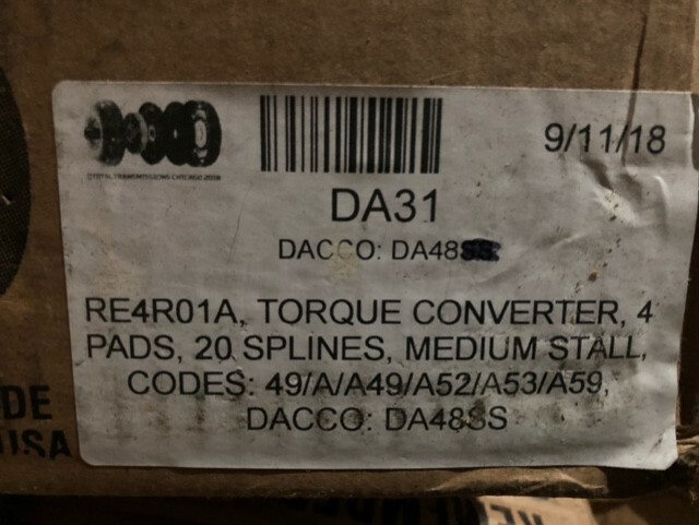 DACCO Transmission Auto Trans Torque Converter [DA31] | eBay