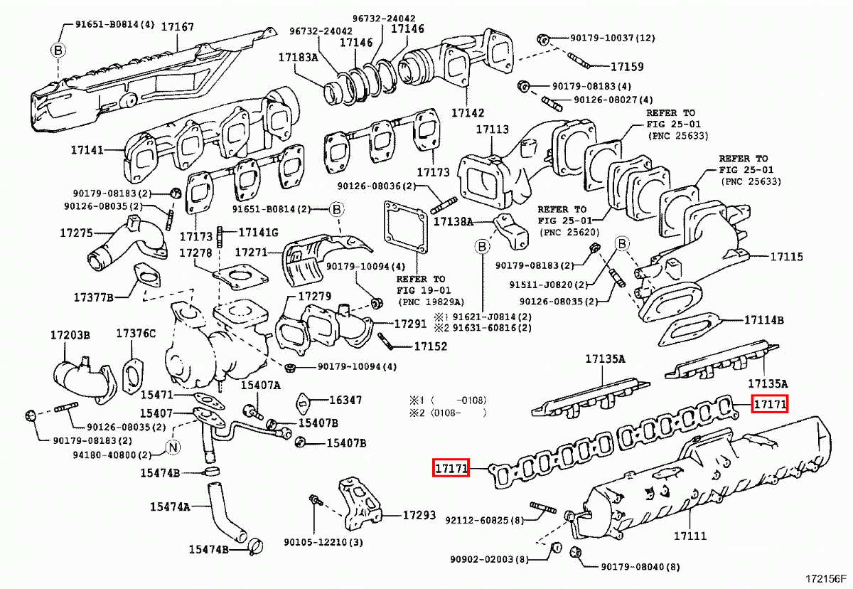 Genuine Toyota LandCruiser HDJ100 1HD FTE 4.2 Diesel Intake Manifold Gasket x2 | eBay