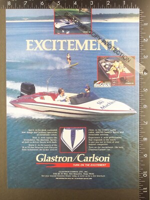 1985 ADVERTISING for 1986 Glastron Carlson 18 CVX18 Ski Machine CV23 speed boat | eBay