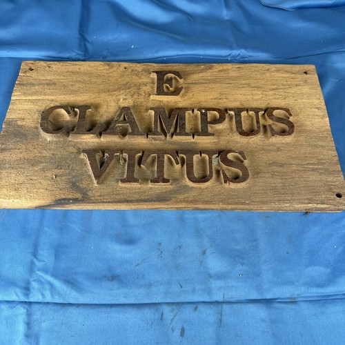 E Clampus Vitus Wood Sign 11”x21 1/2” Fraternal Order Clampers ...