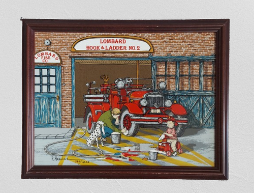 1997 COA by H. Hargrove Serigraph Painting “Like Father Like Son” 330/ ...