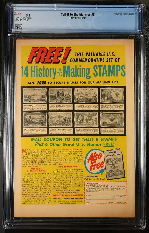 Tell It to the Marines #8 CGC 5.5 Toby Press Comic 1954 | eBay