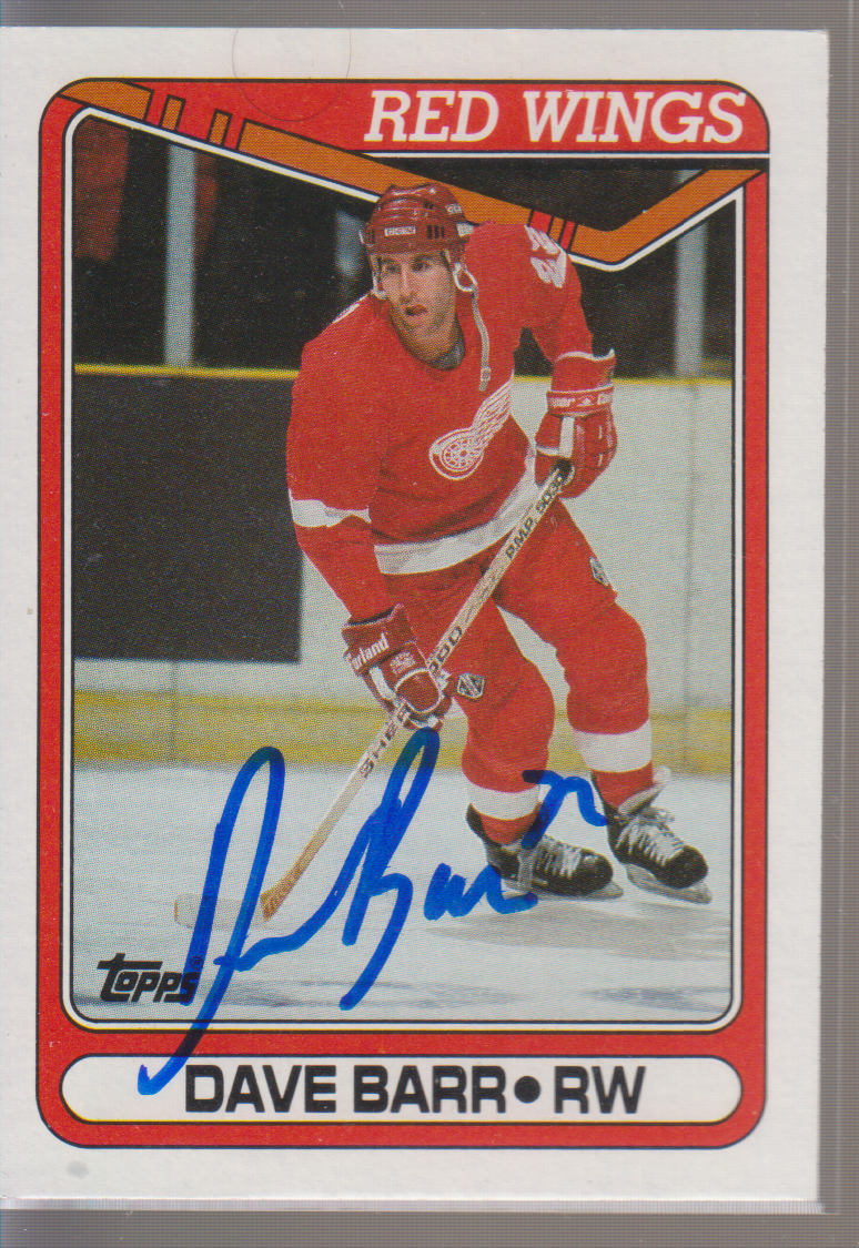 Autographed 90/91 Topps Dave Barr - Red Wings | eBay