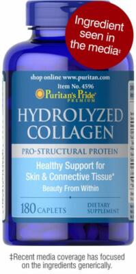 Puritans Pride Hydrolyzed Collagen 1000 Mg Caplets, 180 Count | eBay