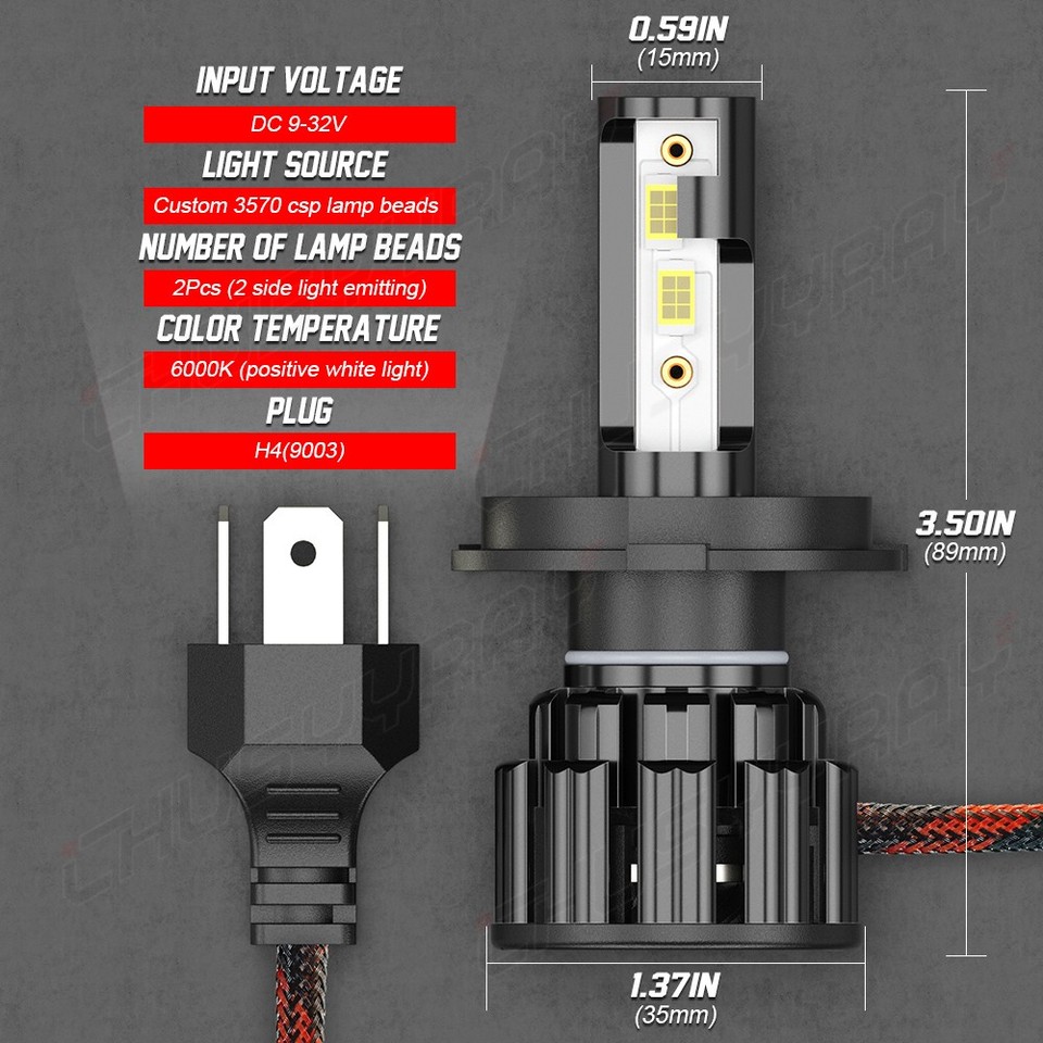 For Mini Cooper F55 14-23 LED Headlight Bulbs Hi/Low Beam + Fog Light ...