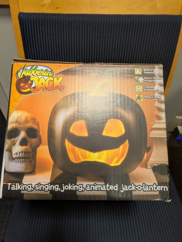 Jabbering Jack Talking Animated Pumpkin Head With Built In Speaker And ...