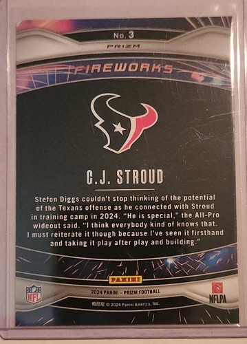 2024 PANINI PRIZM HOUSTON TEXANS 4 CARD LOT (STROUD x2, JORDAN ...