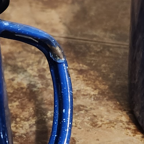 Set Of 4 Cinsa Mexico Blue Speckled Enamelware Camping Cups Mugs | eBay