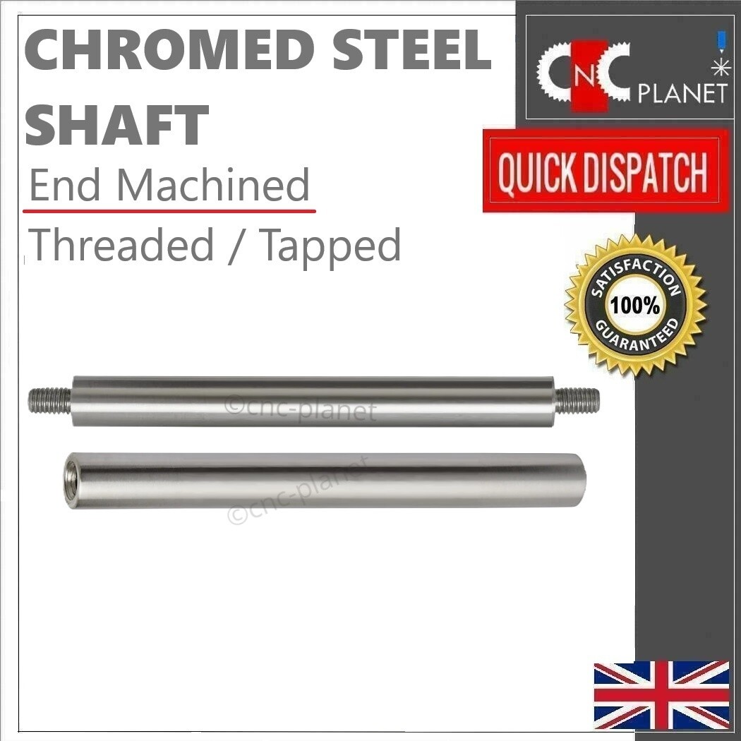 8mm Chromed Steel Linear shaft bar Rail slide rod Ends machined ...