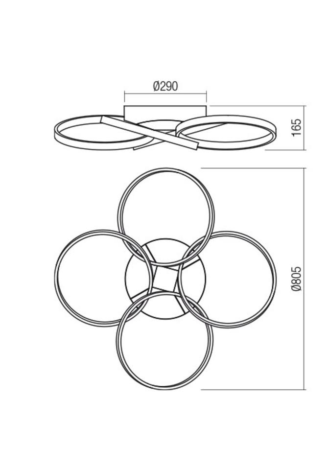 Plafonnier De Plafond À LED Design Moderne Blanc Matt pour Salon RD ...