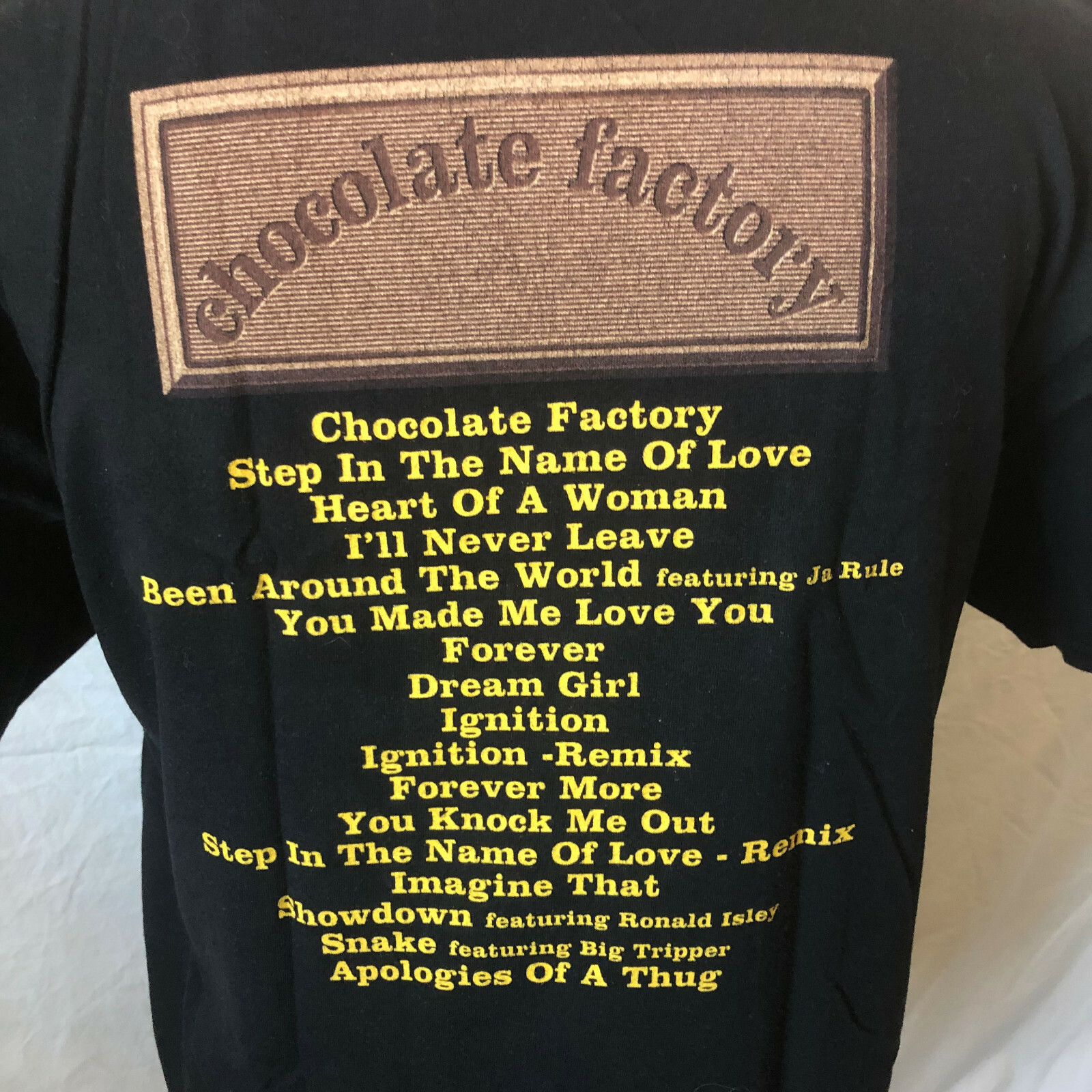 2003 R Kelly Chocolate Factory Promo T-Shirt Large Bl… - Gem