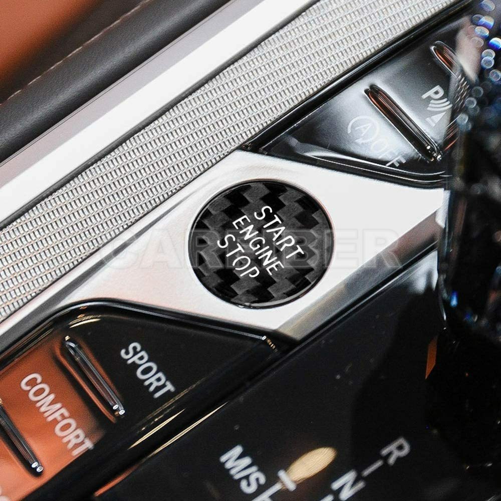 Real Carbon Fiber Engine Start Stop Button Cover For BMW G20 G14 G15 ...