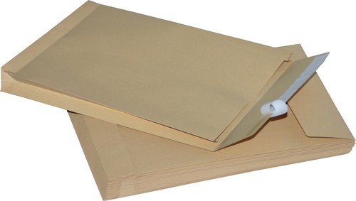 Faltenumschläge DIN B4 Versandtaschen 250x353x40 mm 40 mm Falte braun ...