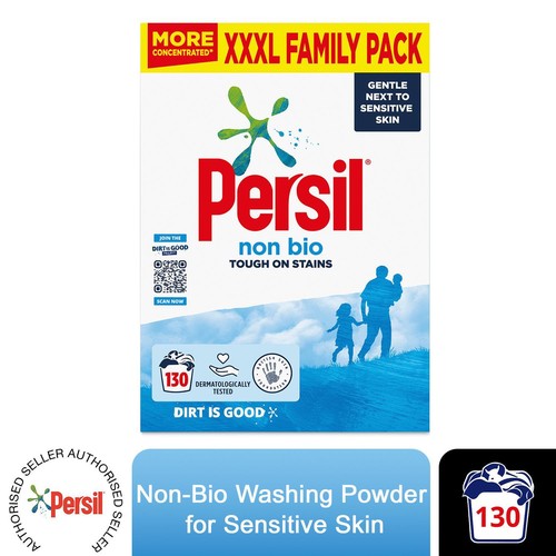 Persil Non-Bio Washing Powder for Gentle Next to Sensitive Skin - 130 ...