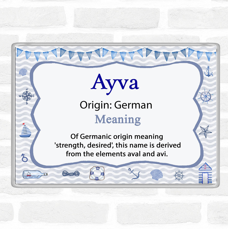 Ayva Name Meaning Jumbo Fridge Magnet Nautical | eBay UK
