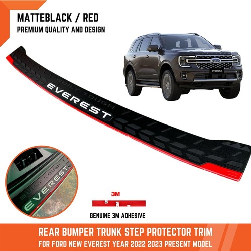 MATTEBLACK REAR BUMPER PROTECTOR STEP SCUFF PLATE SILL TRIM FOR FORD ...