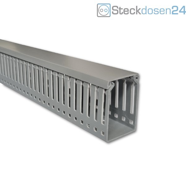 Verdrahtungskanal mit Deckel Kabelkanal Installationskanal Grau 1m | eBay