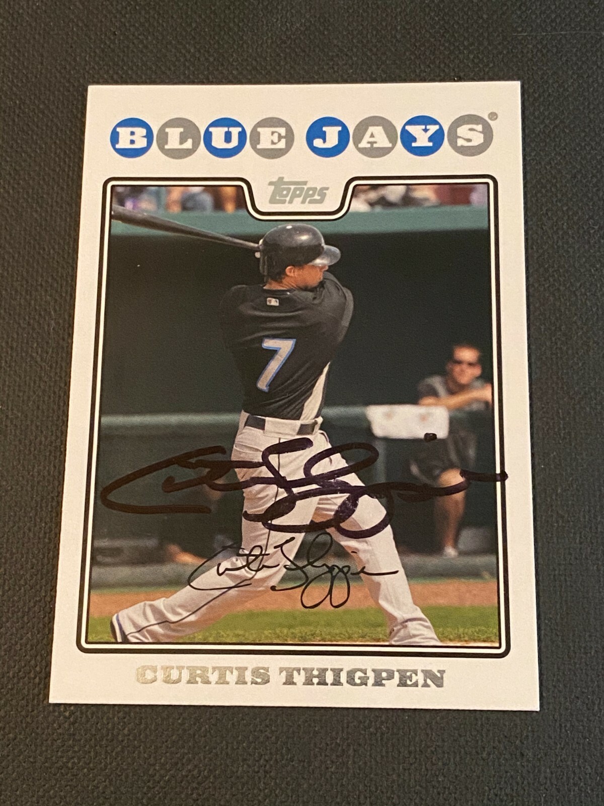 Curtis Thigpen Signed 2008 Topps Update UH Card Auto Blue Jays ...