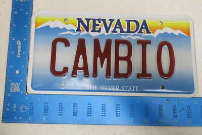 NEVADA NV BOOSTER VANITY LICENSE PLATE TAG # CAMBIO | eBay