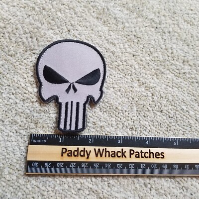 Punisher Skull Patch Hook & Loop Back Military Morale Tactical Marvel | eBay