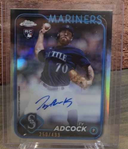 2024 Topps Chrome Ty Adcock #RA-TA On-Card Refractor Autograph /499 ...