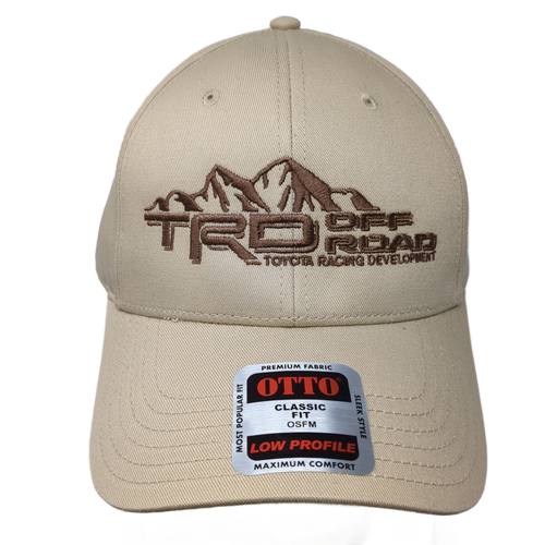 TRD Off Road Strapback Hat Beige One Size Adjustable Embroidered Otto ...