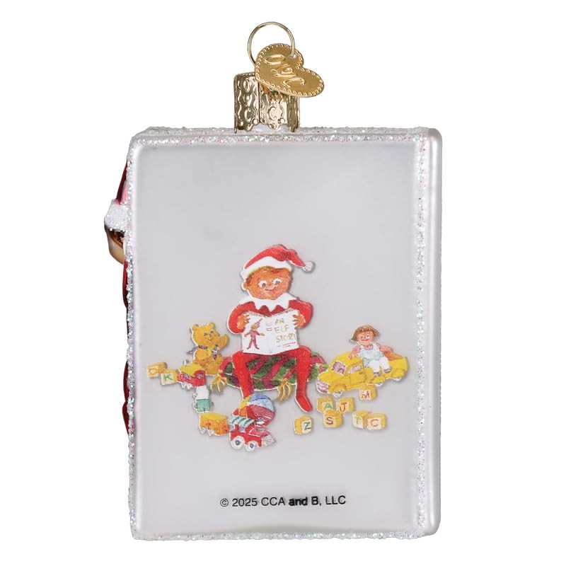 Old World Christmas The Elf on The Shelf Book Glass Blown Ornament for ...