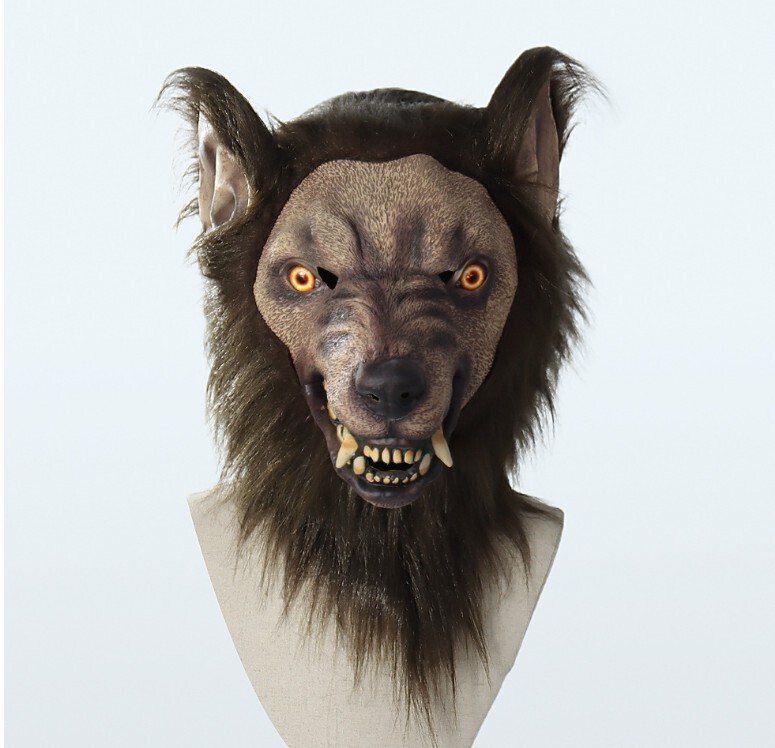Halloween Wolf Mask Faux Werewolf Mask Wolfman Latex Masks Costume Prop ...