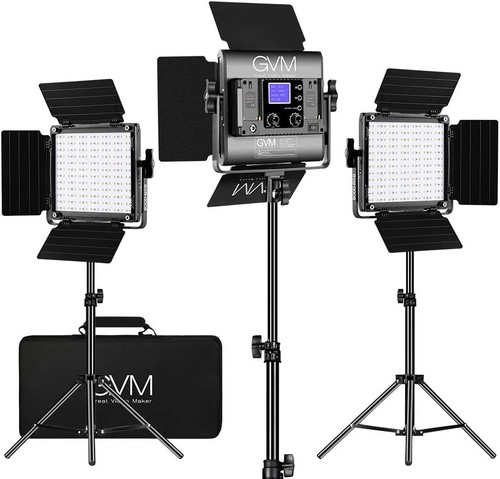 GVM RGB LED Video Lighting Kit, 800D Studio Video Lights with APP ...