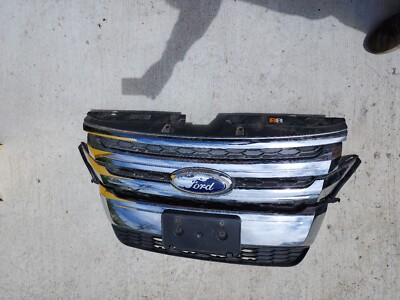2011-2014 Ford Edge Grill Grille With Emblem Upper Lower And Mounting ...