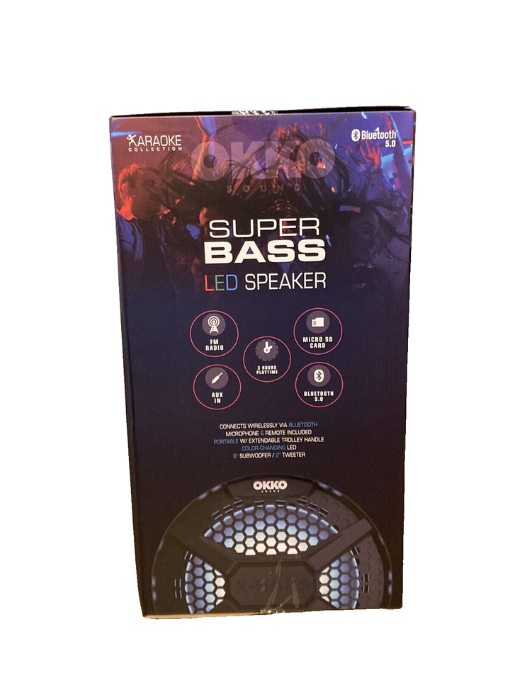 OKKO Super Bass Karaoke Super Bass Speaker with Microphone | eBay