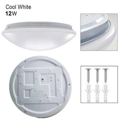 LED PANEL LIGHTS ROUND 12W SURFACE MOUNT WALL DOME LAMP BULKHEAD COOL ...