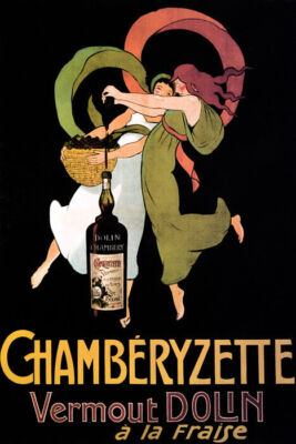VERMOUTH DOLIN CHAMBERYZETTE GIRLS GRAPES FRENCH APERITIF VINTAGE ...