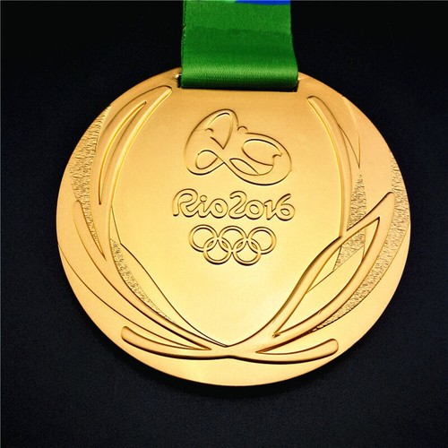 New 2016 RIO Gold Medal DE Olympic Souvenir with Commemorative Ribbon ...