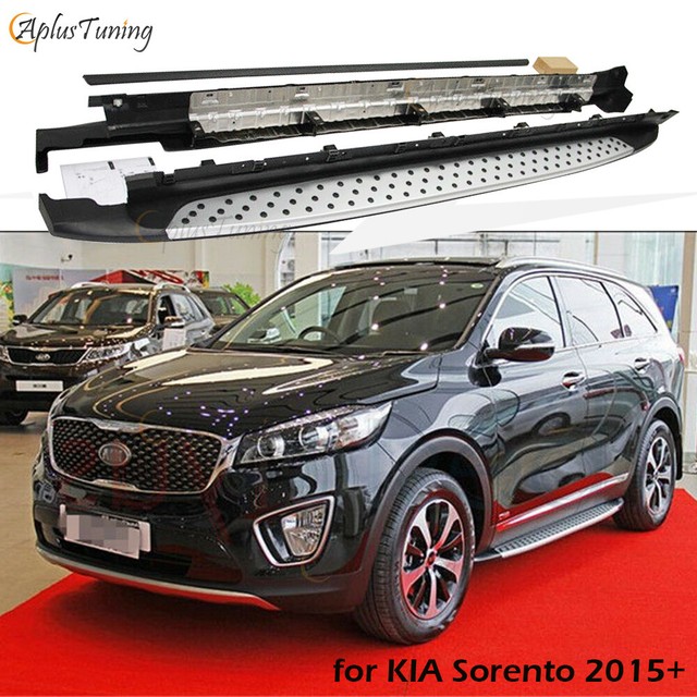 Black Horse Fits 15-18 Kia Sorento Peerless Running Board Nerf Bar Side ...