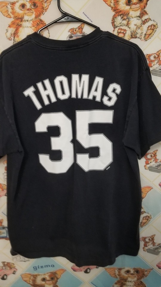 Frank Thomas #35 Chicago White Sox Vintage MLB 90s Black Jersey Shirt ...
