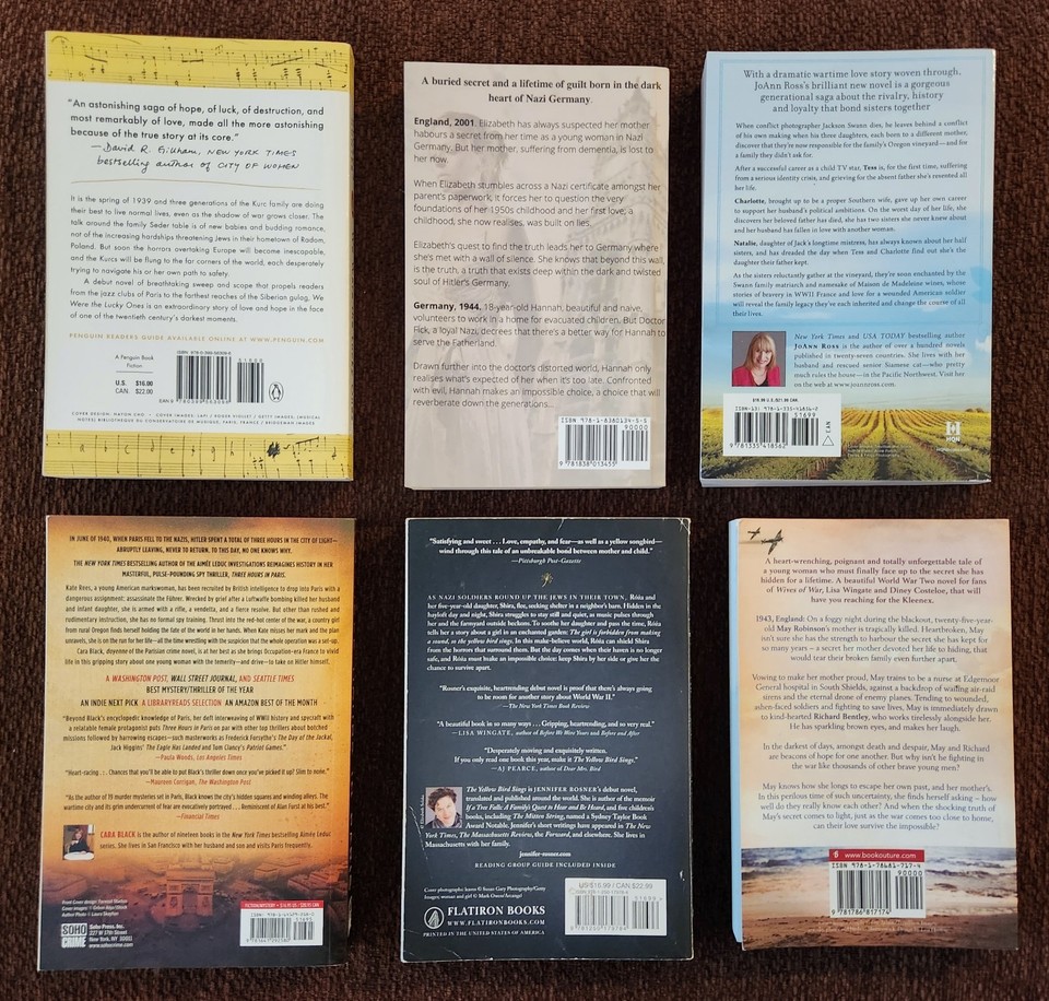 Lot 6 WWII Historical Fiction JoAnn Ross Georgia Hunter Cara Black RPG ...