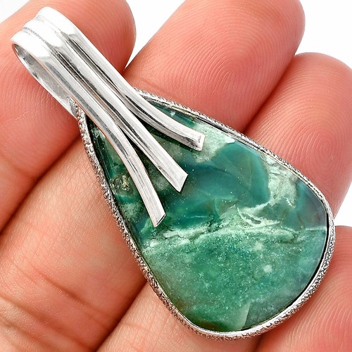 Natural Green Lace Agate 925 Sterling Silver Pendant Jewelry P-1167 | eBay