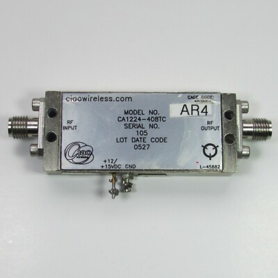 1pc ciaowireless CA1224-408 12-24GHz 22dB 13dBm SMA Amplifier | eBay