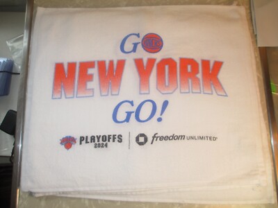 2024 "Go NY Go" NY Knicks Playoff Rally Towel from Rd 1 Game 1 at MSG 4 ...
